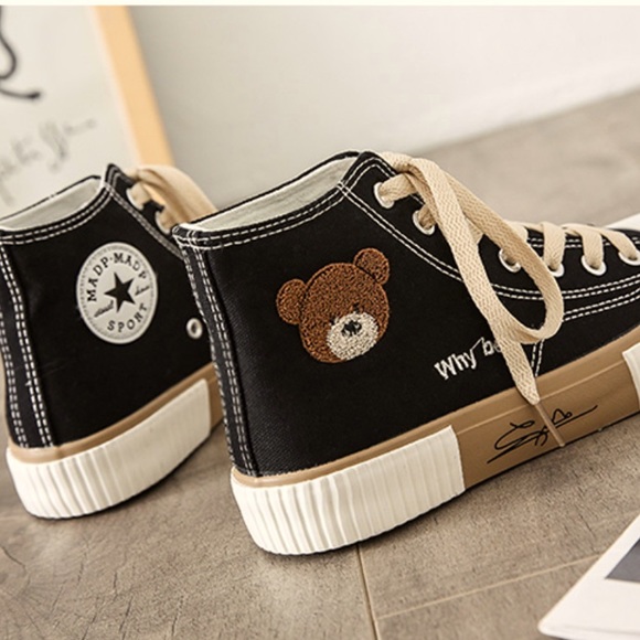 Shoes | Teddy Bear Hightop Canvas Shoes | Poshmark